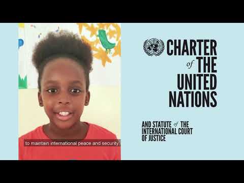 Children's recital of the Preamble of the Charter of the United Nations ...