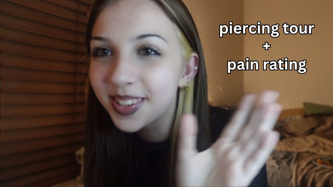 Piercing tour! (and pain rating) - YouTube