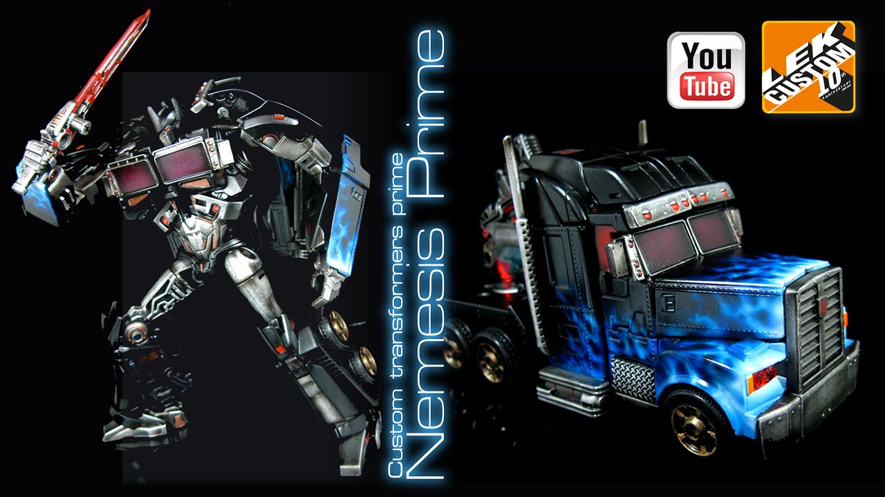 Custom Transformers Prime Nemesis Prime by LEK Custom Toys 2012 - YouTube