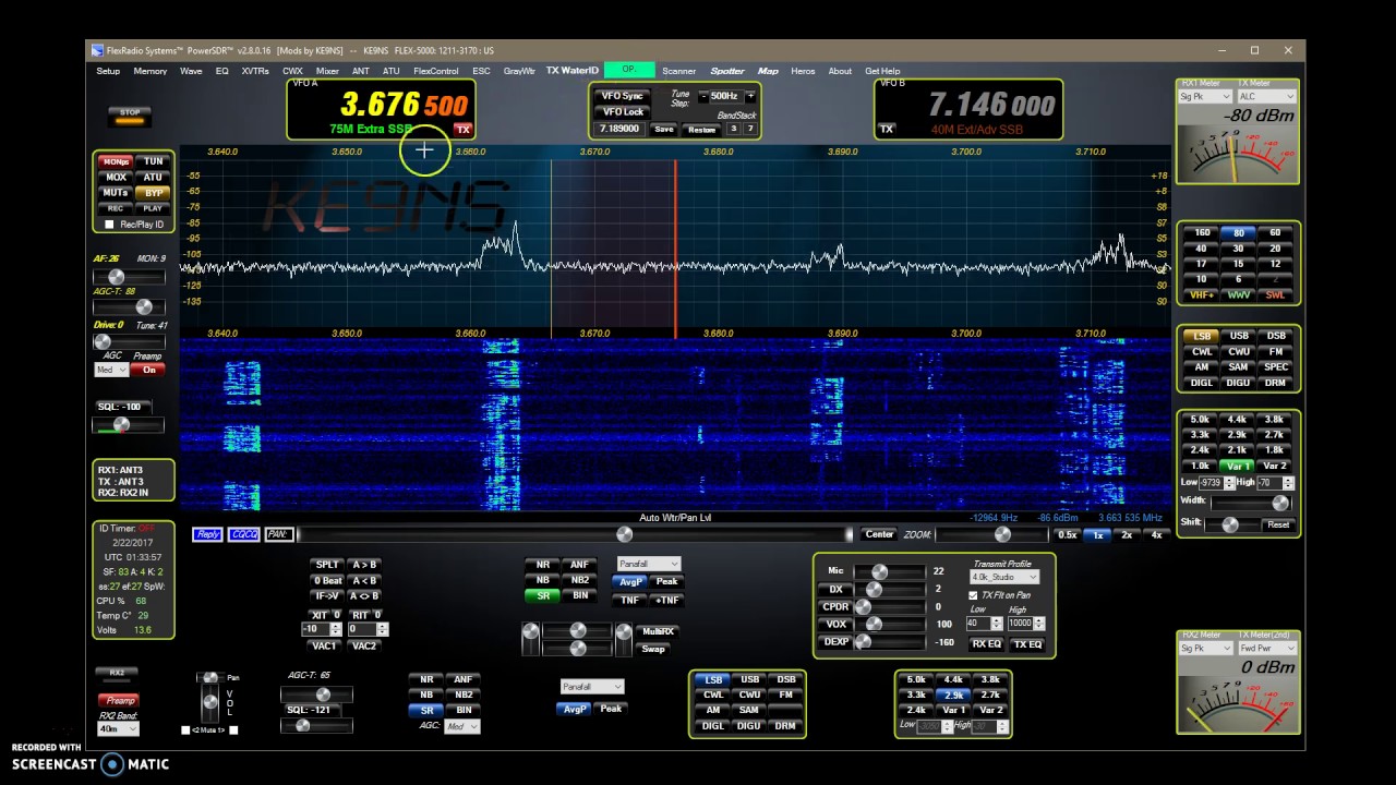 PowerSDR ke9ns v2.8.0.16 TX WaterID, Waterfall image, improvements ...