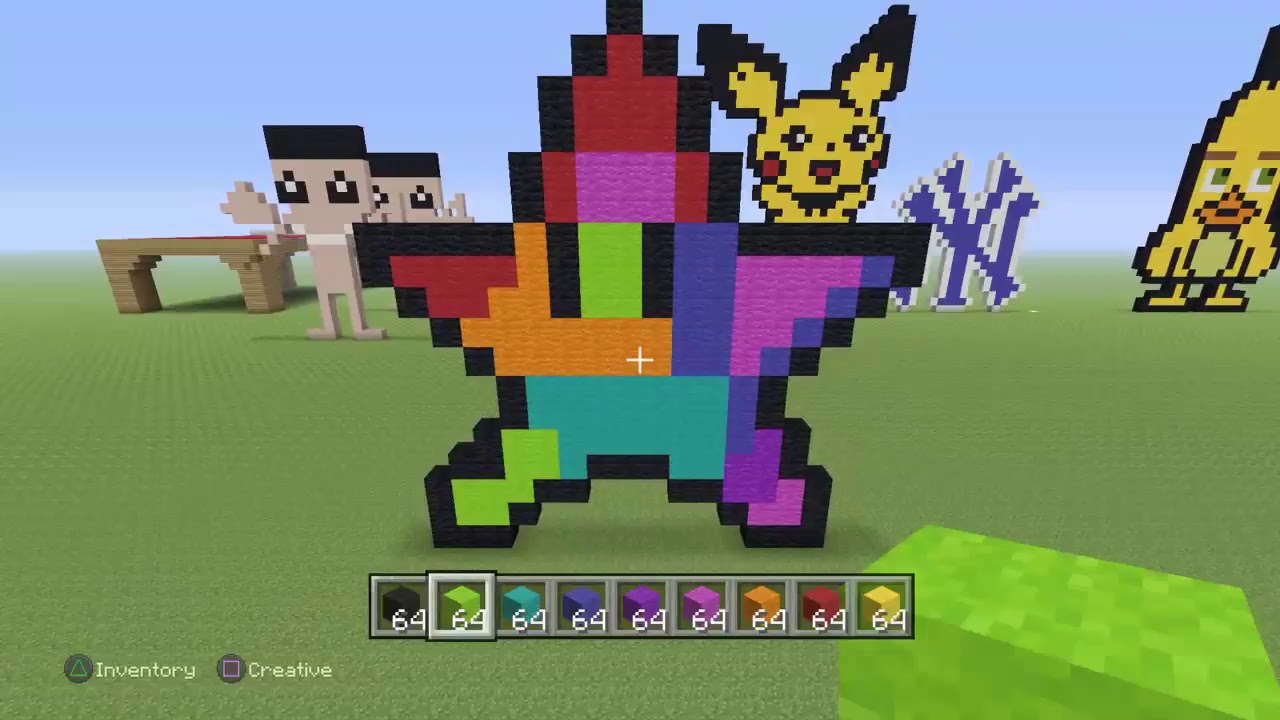 How to Builed a raianbow mario star minecraft - YouTube