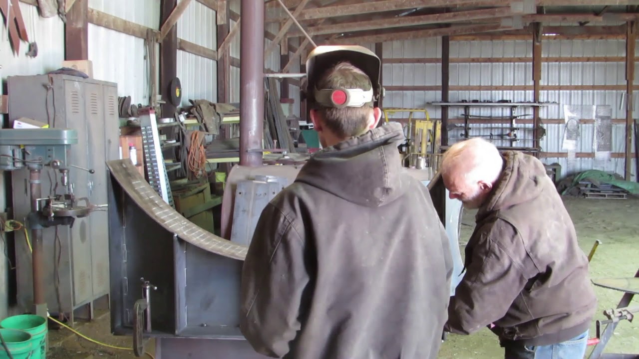 Fabricating a saddle for a propane tank - YouTube