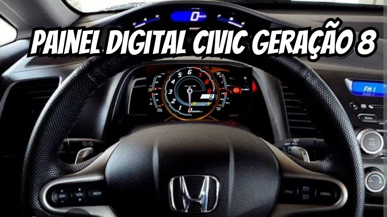 Painel Digital Personalizado para Honda Civic 2007-2011 - YouTube
