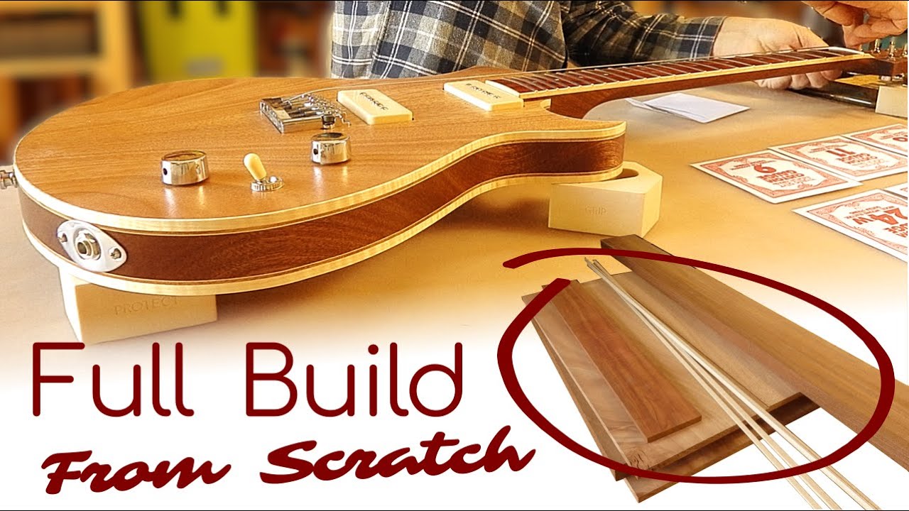 Full Build | One-of-a-Kind P90 Guitar With Intricate Natural Wood ...
