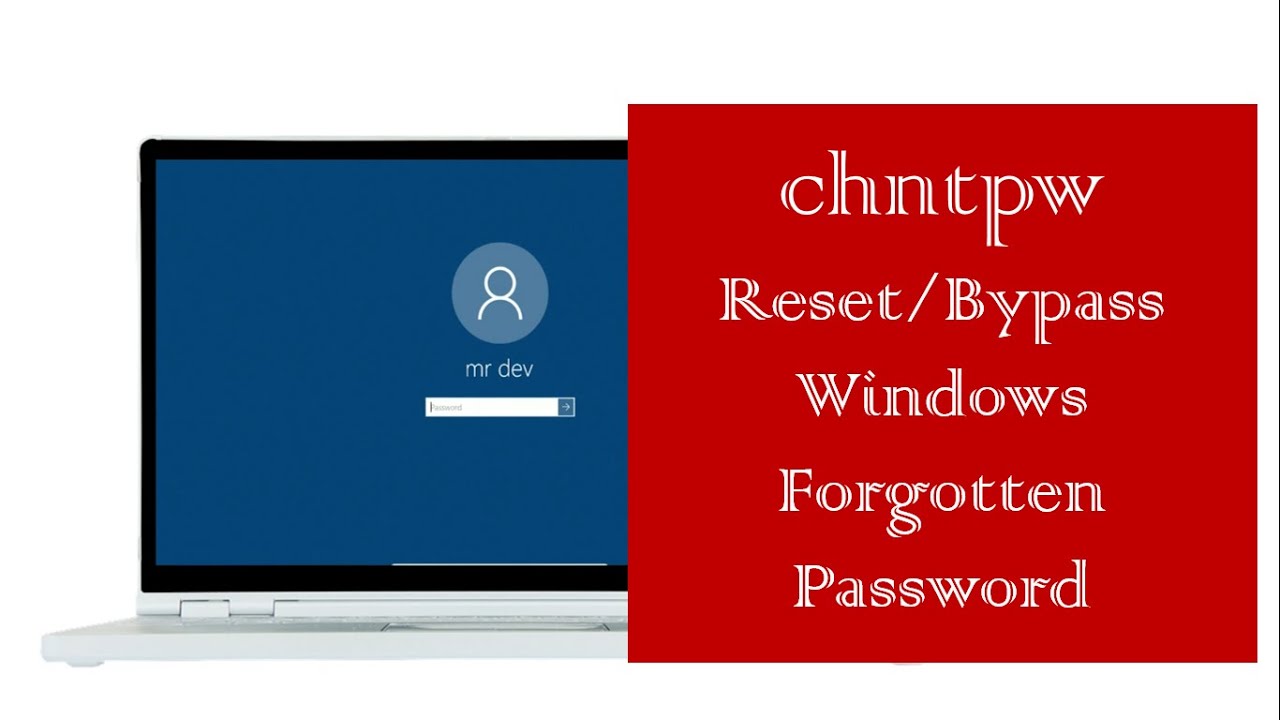 Reset/Bypass Windows Forgotten Logon Screen Password using chntpw - YouTube