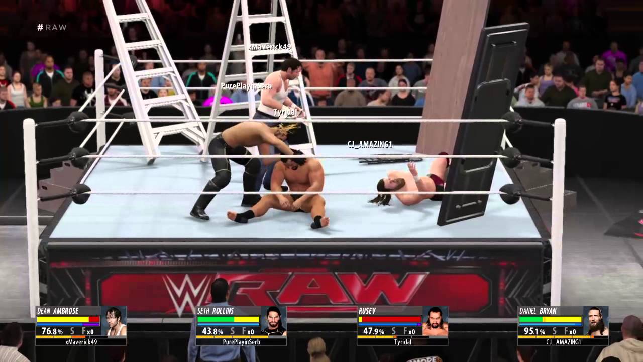 WWE 2K16 Online OGW Hardcore Title Match TLC Fatal 4 Way - YouTube