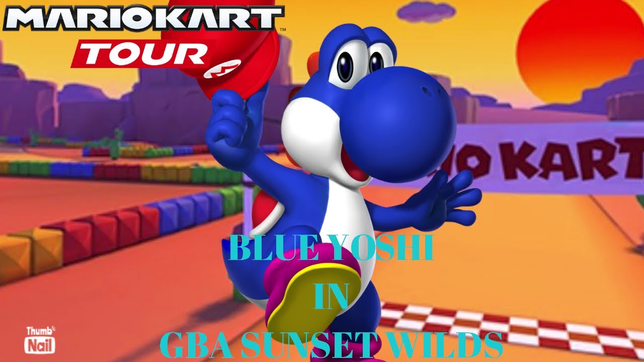 Mario Kart Tour - Blue Yoshi in GBA Sunset Wilds - YouTube