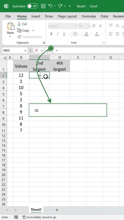 Excelfunctions Use The Function Large To Pull The N Largest Value From A Range Of Cells 8990