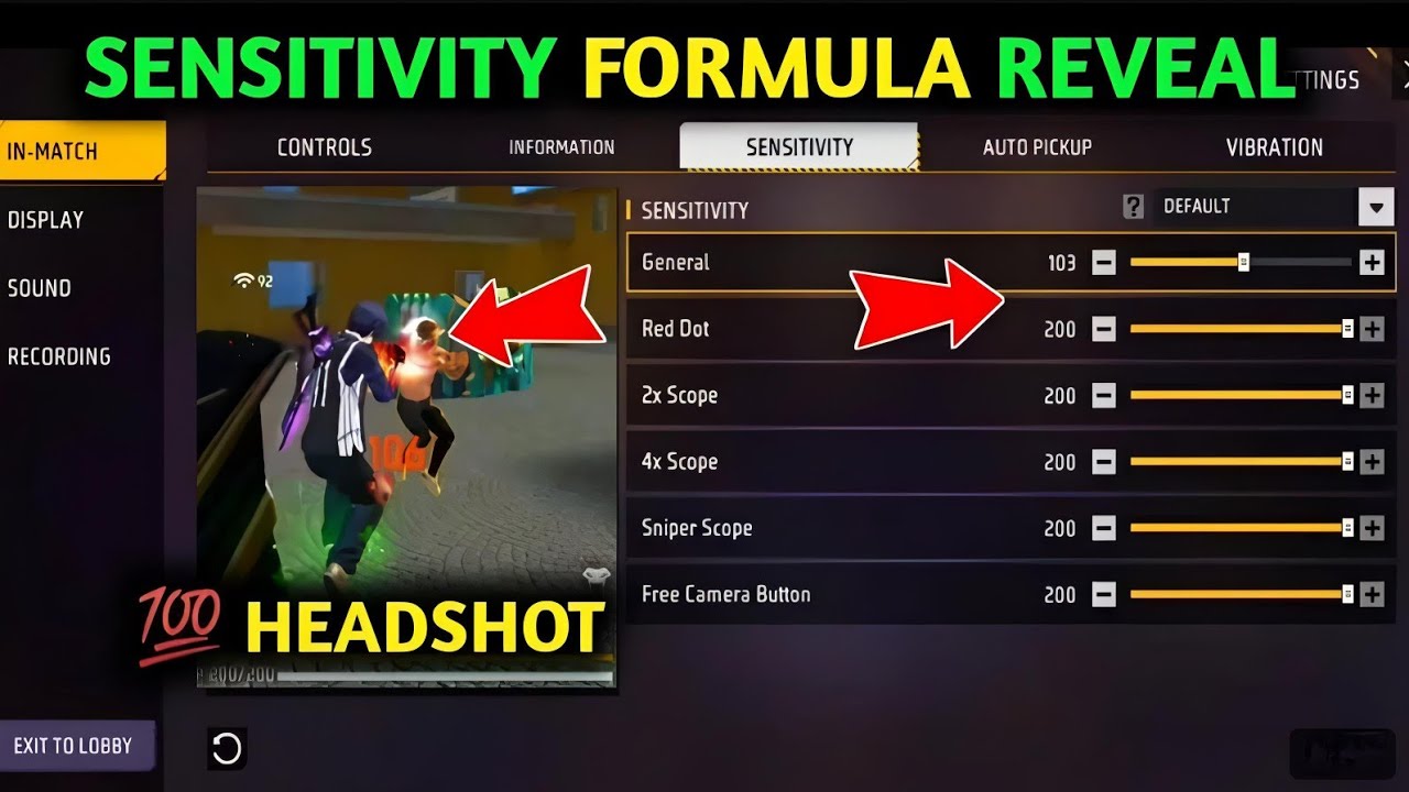 Free Fire New Update Secret Settings Pro Players Use | Auto Headshot ON ...