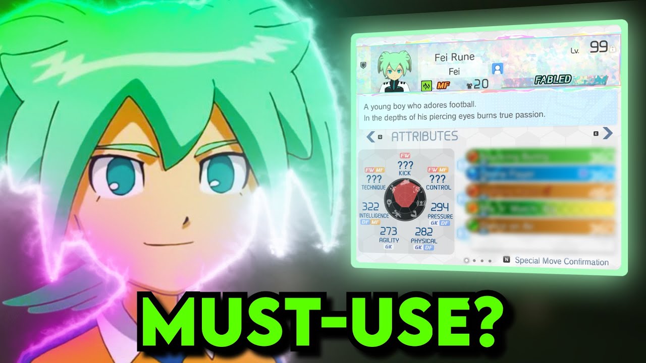 FABLED Fei Rune review: Worth It? (Inazuma Eleven Victory Road) - YouTube