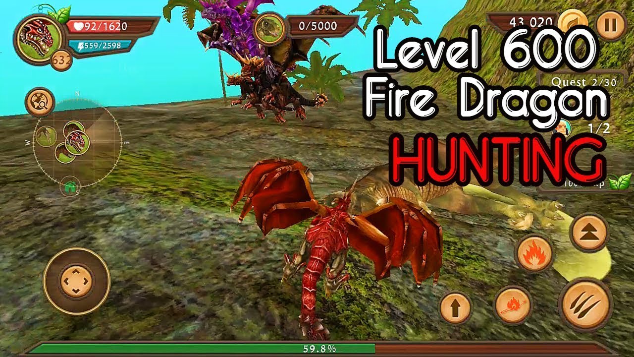 Dragon Sim Online - Fire Dragon Hunting Level. 600 - YouTube