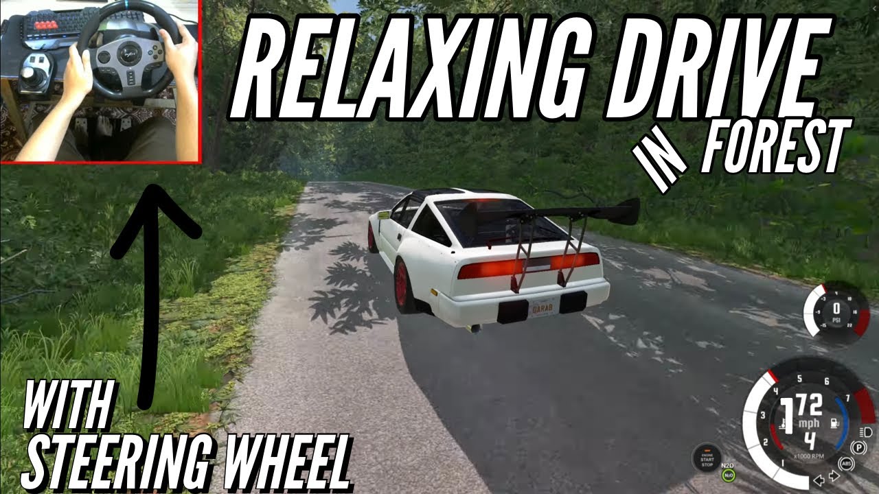 Relaxing drive through forest in stance car|Steering wheel|BeamNG.Drive ...