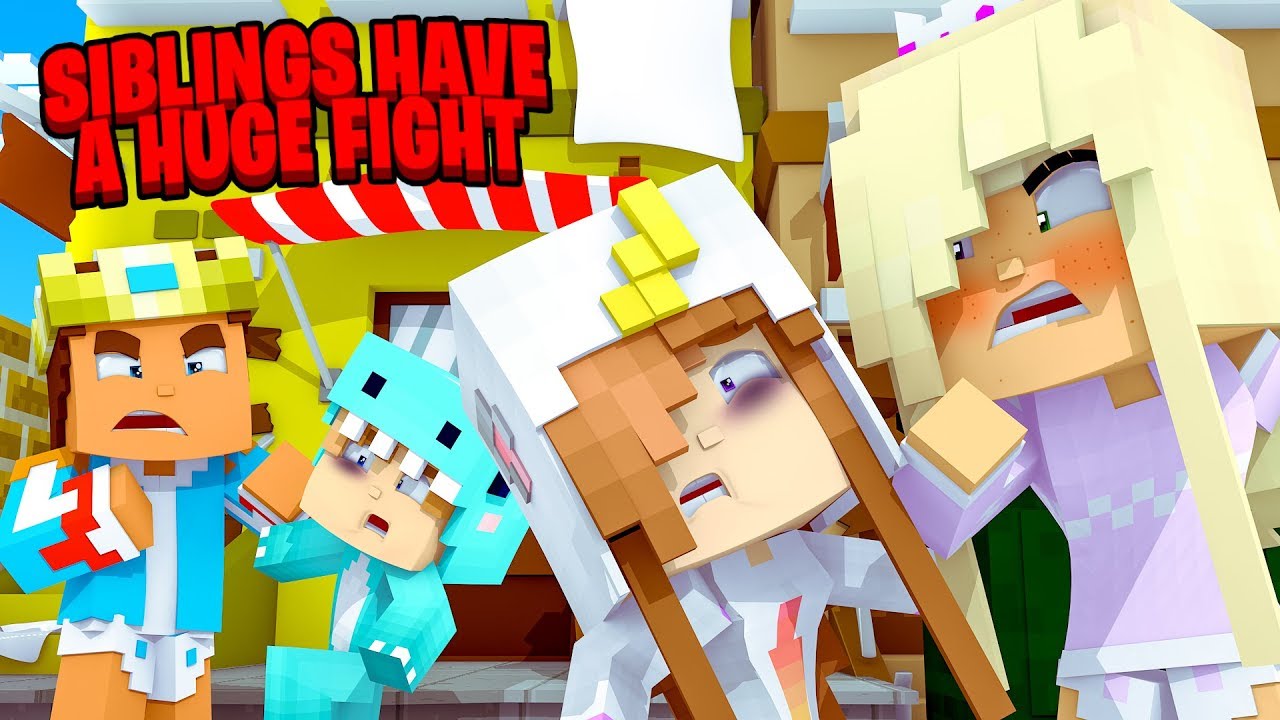 My SIBLINGS have a HUGE FIGHT... Minecraft Adventure - YouTube