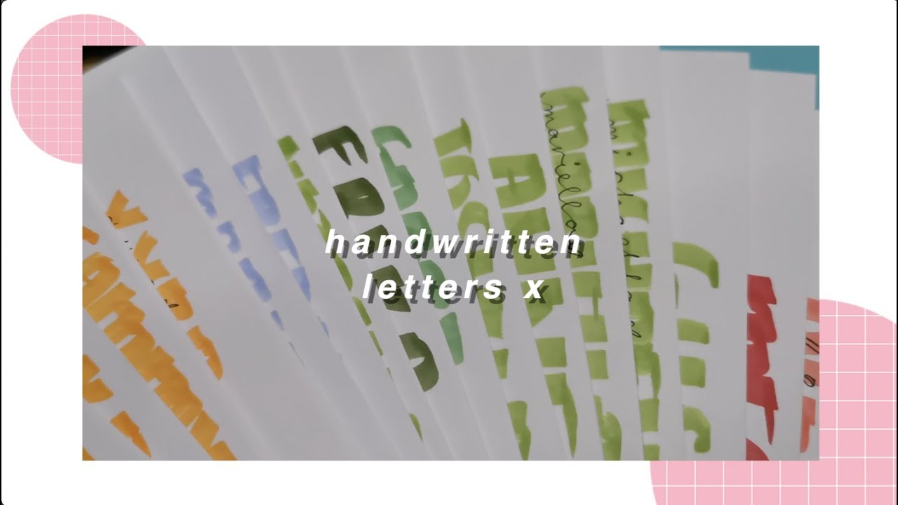 handwritten letters are wholesome x - YouTube