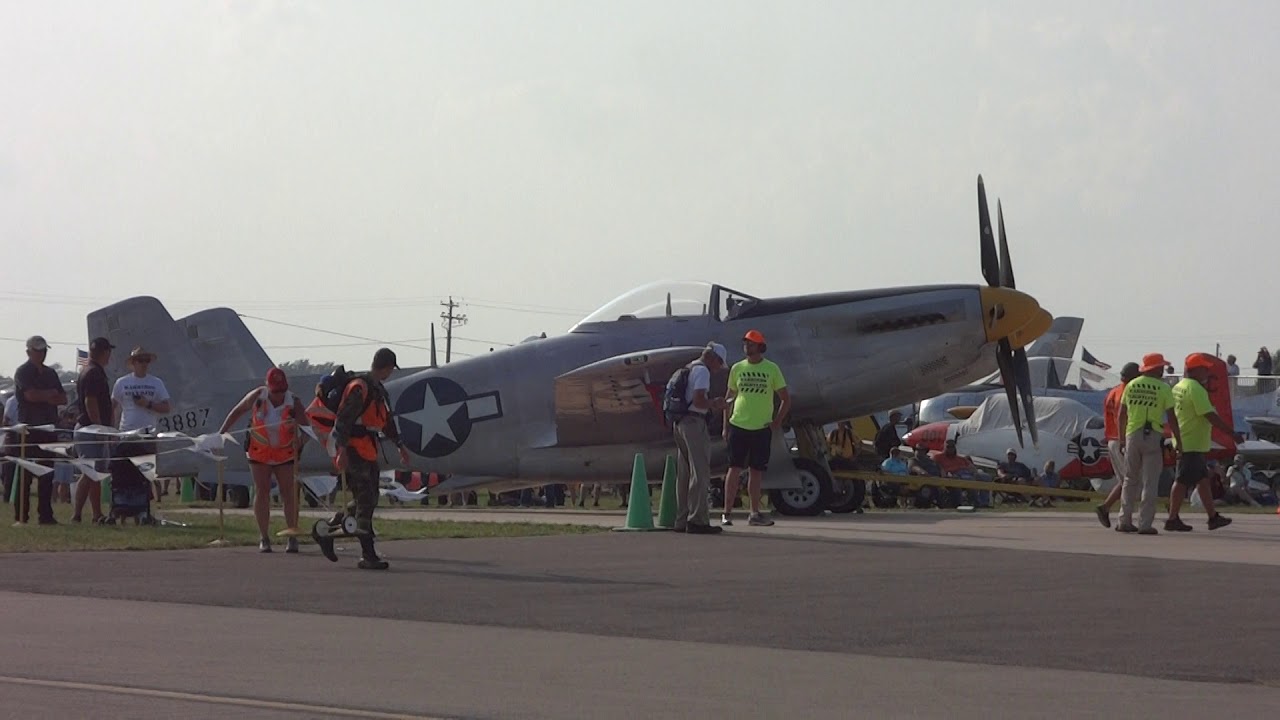 EAA AirVenture (Oshkosh) - XP-82 Engine Start [07-25-2019] - YouTube