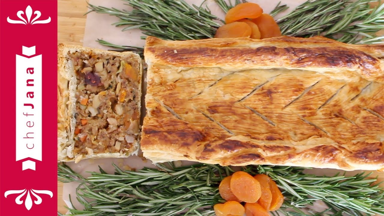 Easy veggie Wellington ⎮Mushroom and nuts puff pastry roast ⎮Vegan ...