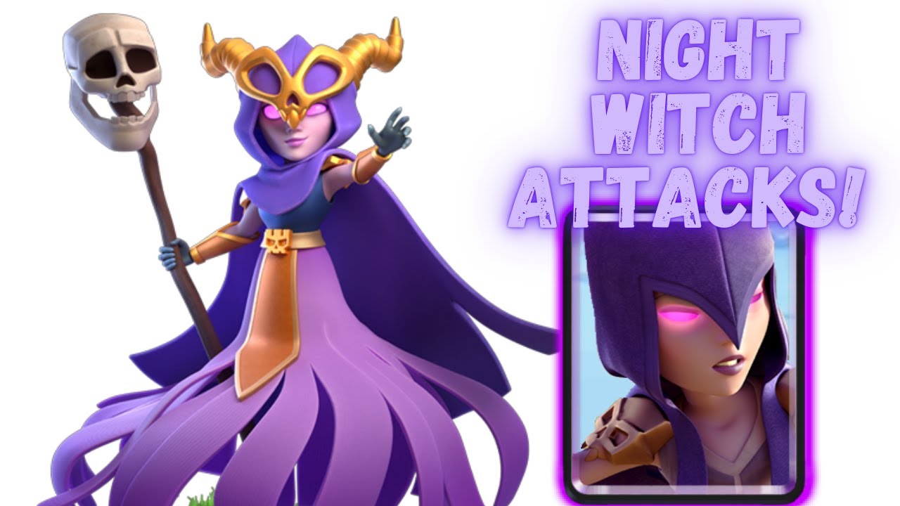 NIGHT WITCH ATTACKS! Clash of Clans New Troop Builder Base Level 6 CoC Update - YouTube