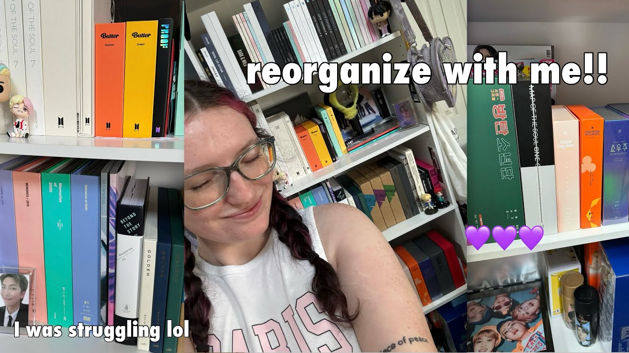 reorganize my bts shelf with me + shelf tour!! *ੈ ‧₊˚ - YouTube