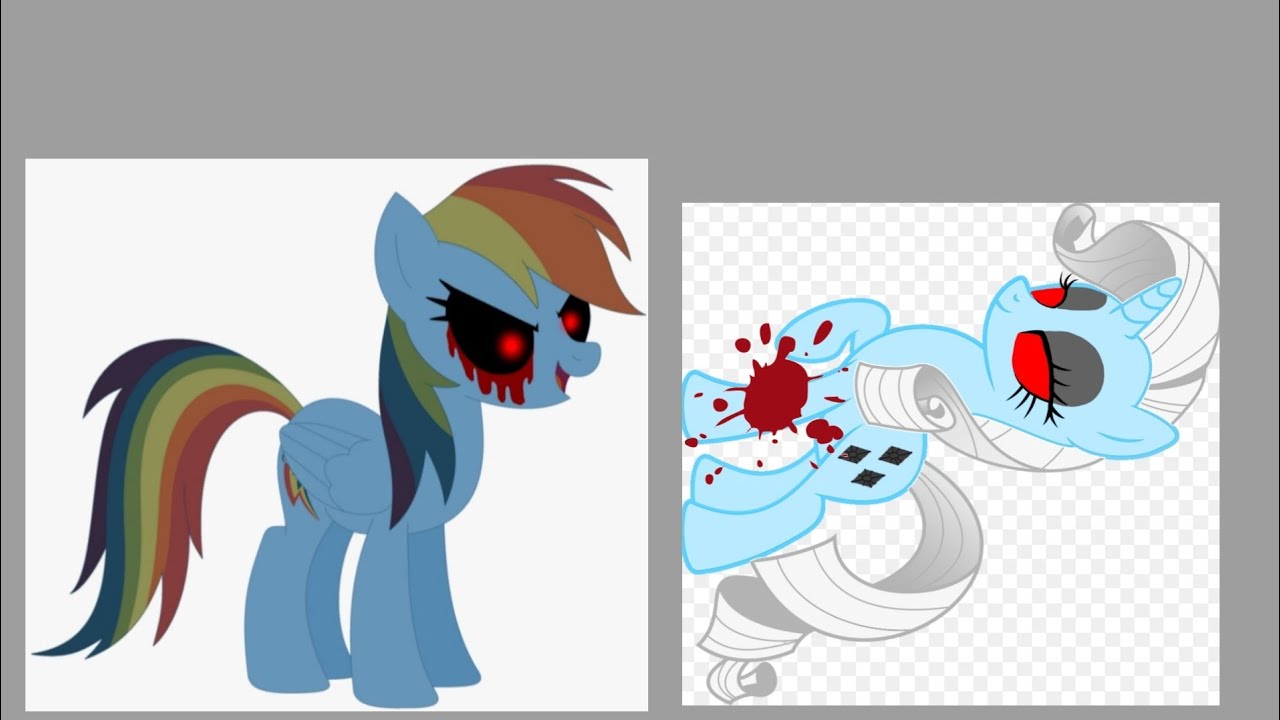 Rainbow Dash.EXE Breaks Nice Dark Rarity's Leg/Grounded - YouTube