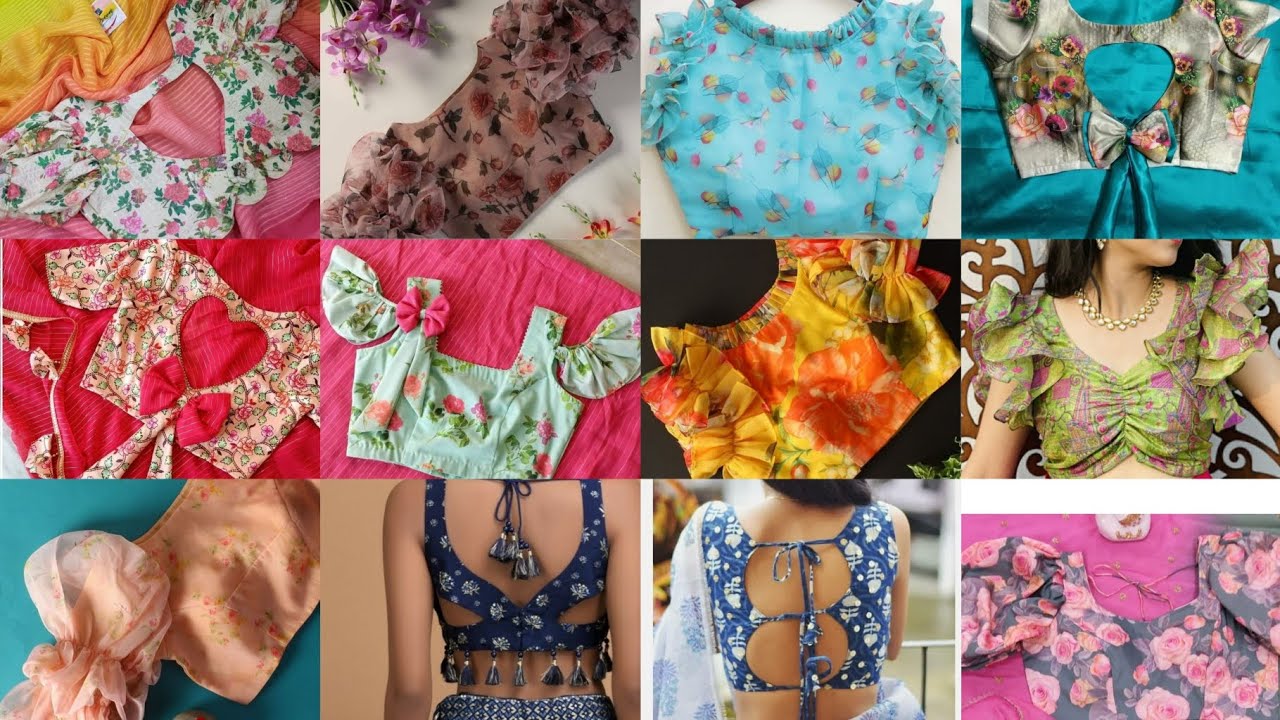Latest Beautiful Printed Blouse Design/ Printed Blouse Design/ Printed ...