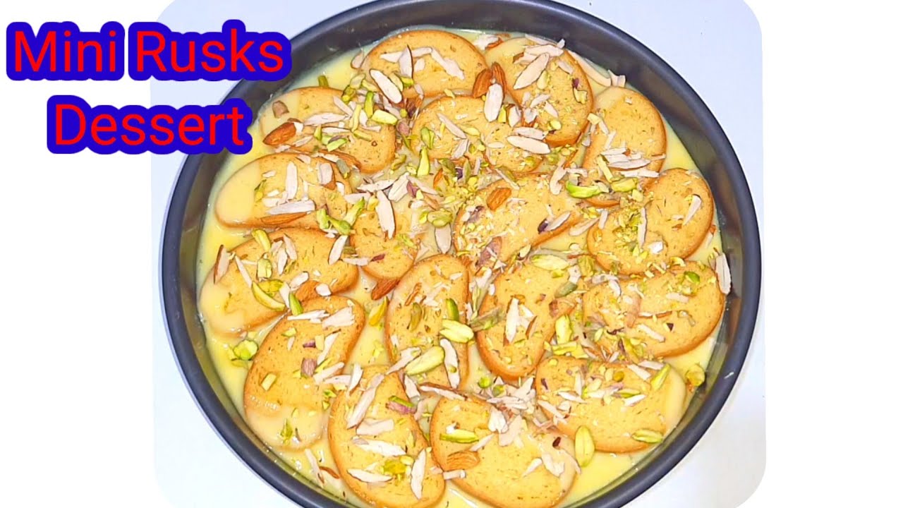 Mini Rusks Dessert Recipe In 10_minutes || Dry Cake Dessert Recipe ...