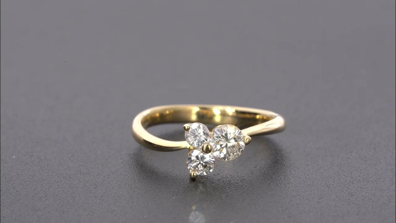 ダイヤモンド0.50ct K18 リング - YouTube