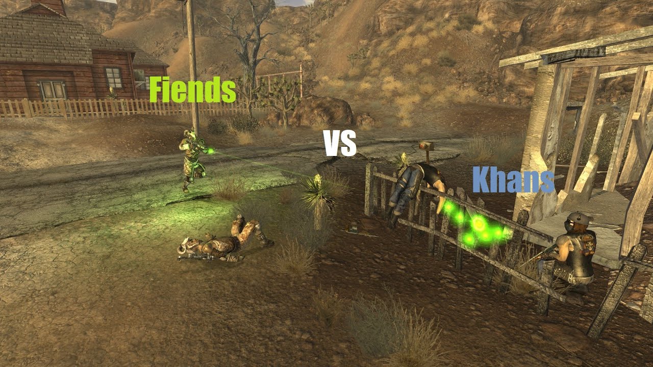 Fallout: New Vegas | NPC battles #3 Fiends vs Great Khans - YouTube