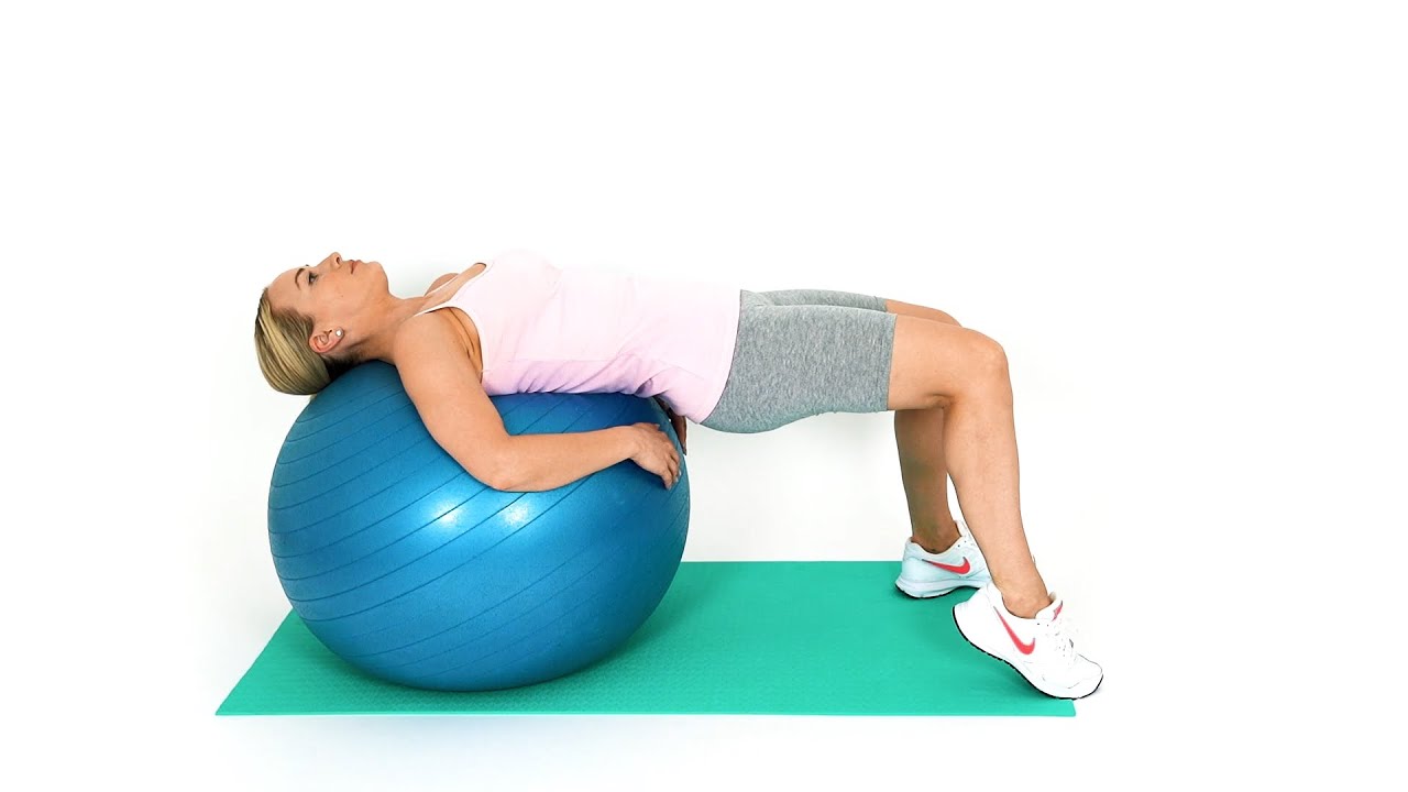 Swiss Ball Bridge with Alternate Heel Raise - YouTube