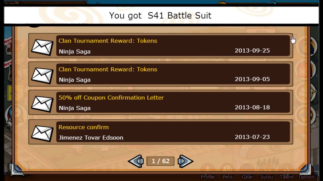 Ninja Saga Reward Top 4 SWORDLESS SAMURAI - YouTube