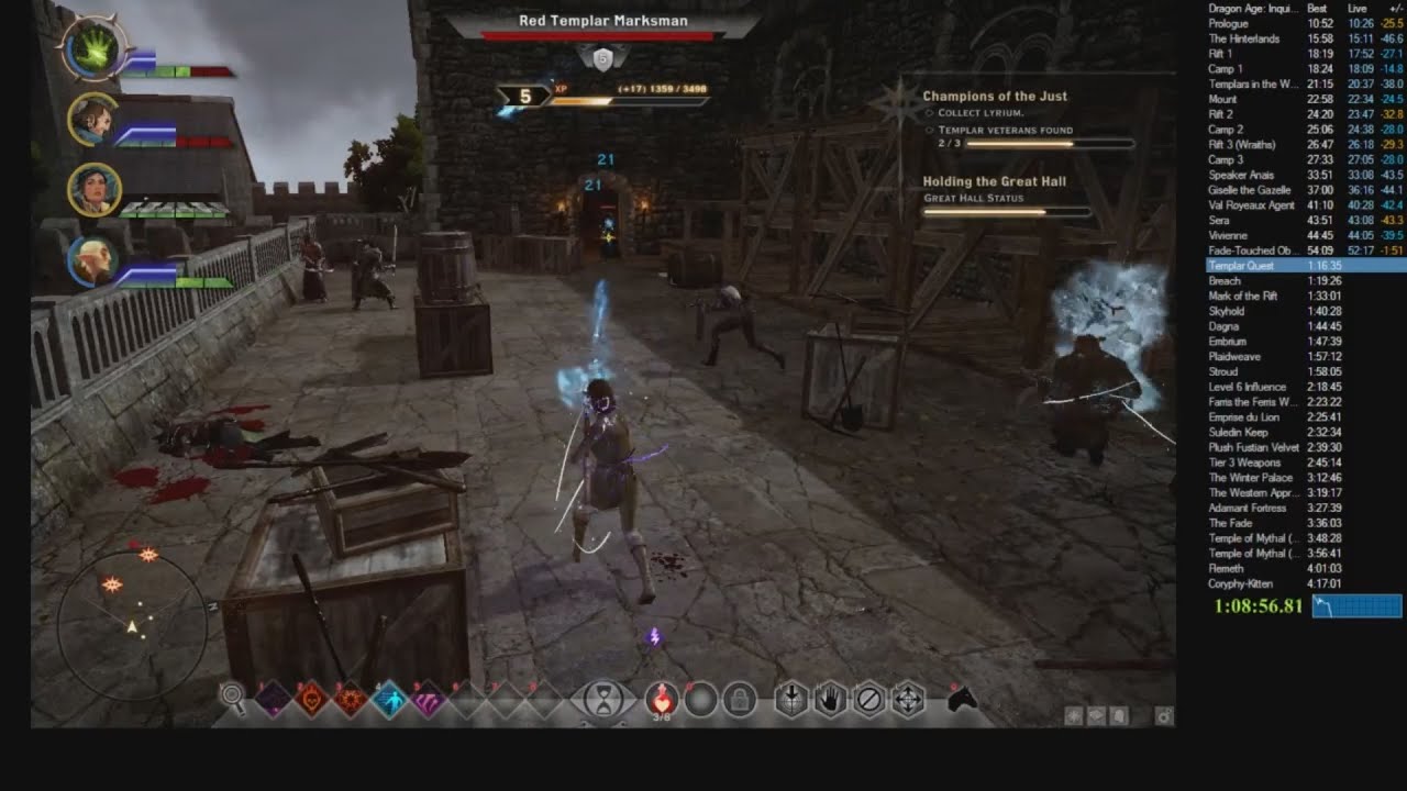 Dragon Age: Inquisition Any% Speedrun 3:08:37 (w/o loading screens ...