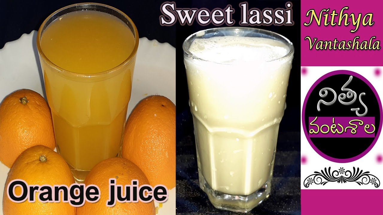 Sweet Lassi Recipe | How to Make Orange Juice Recipe [Summer Special ...