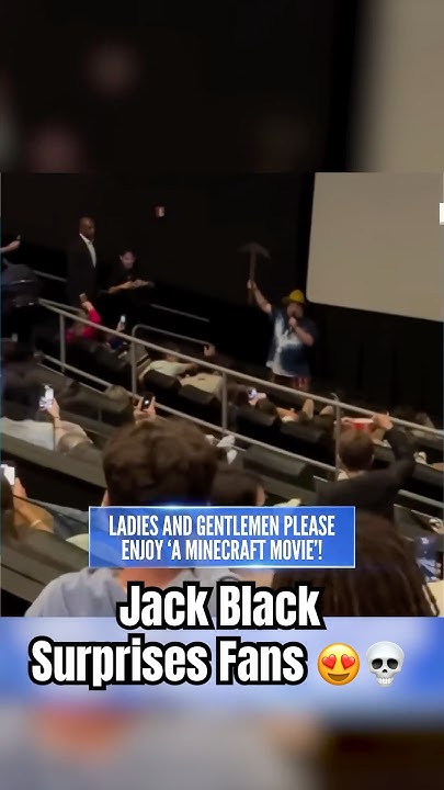Jack Black Crashes Minecraft Movie Screening💀 - YouTube