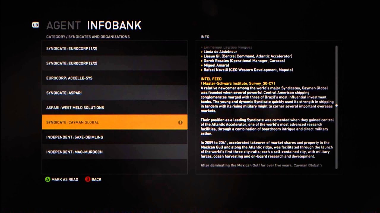 Let's Play Syndicate - Part 9 BONUS - Databank Update 2 - YouTube