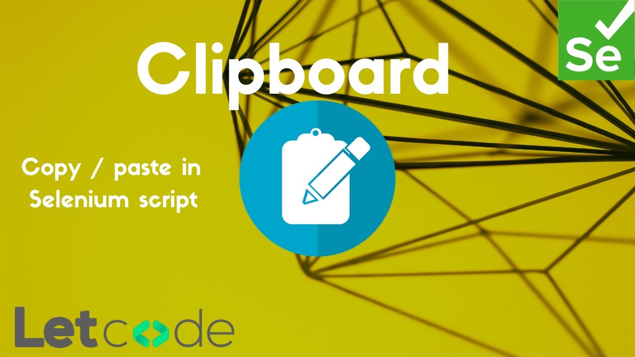How To Access Clipboard Copy Paste Selenium Letcode Youtube