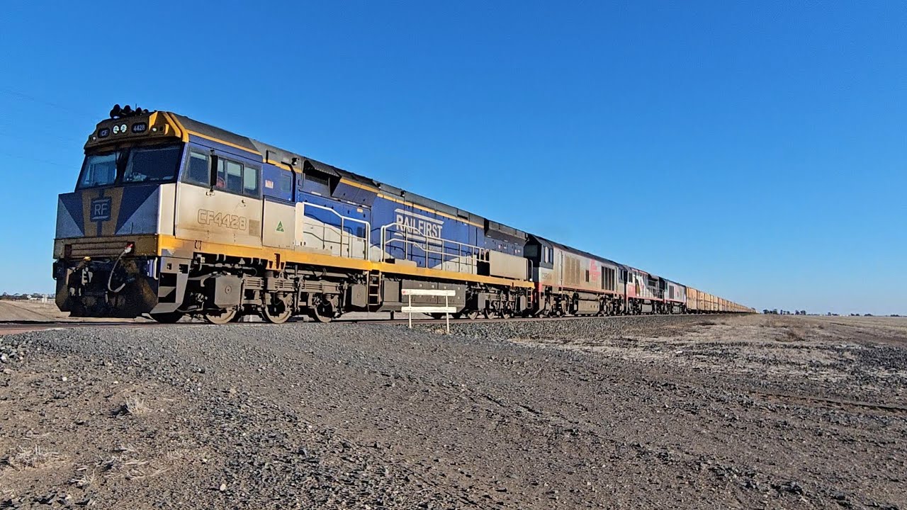 6PM9 (2) SCT up "Dark Ghost" (4 locos), Forrestfield to Laverton, 1540 ...