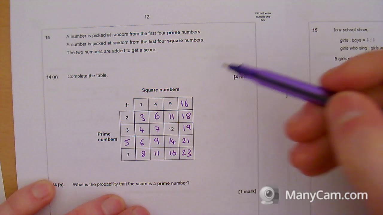 Q14 prime and square numbers - YouTube