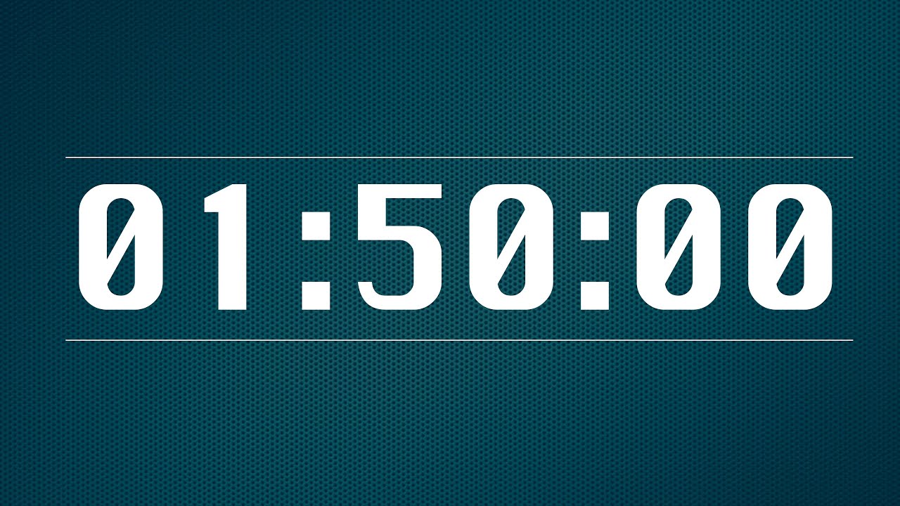 1 Hour 50 Minute Timer - 4K 60 FPS - YouTube