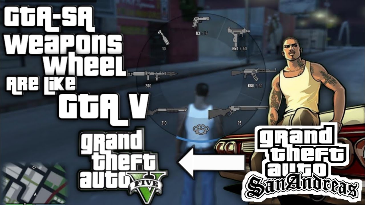 How to change weapons switch from GTA San Andreas To GTA 5 weapons ...