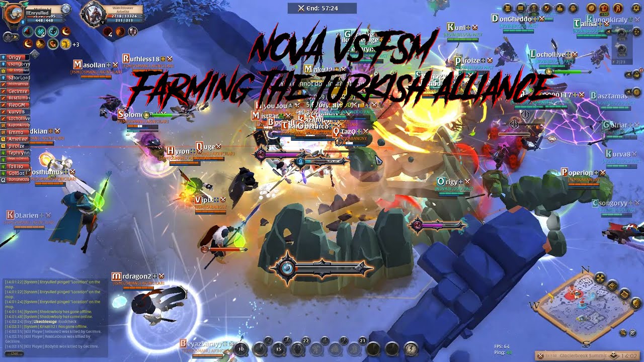 Albion Online -EU - Blood Pact Farming/NOVA vs FSM - Farming the Turkish Alliance - YouTube