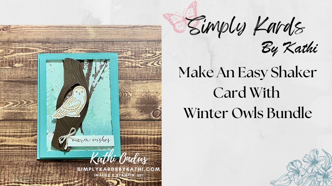 Make An Easy Shaker Card With Winter Owls Bundle - YouTube
