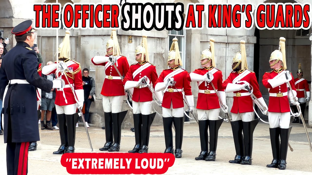 The Officer shouts at King's Guards. - YouTube