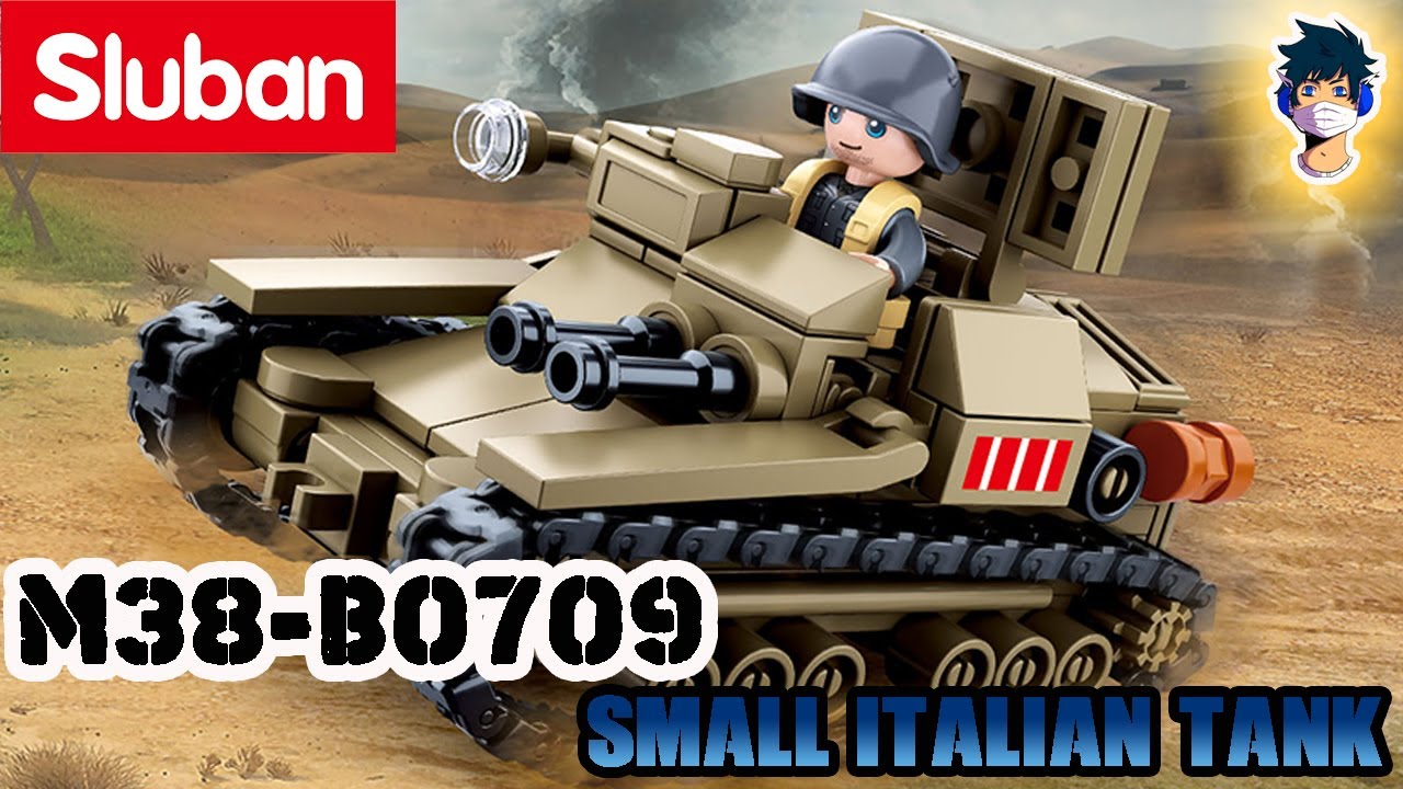 Sluban Brick - M38 B0709 Small italian Tank - YouTube