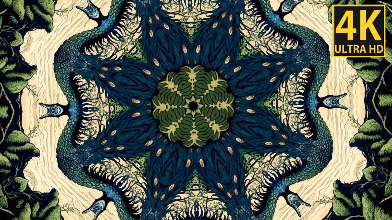 Abstract Kaleidoscope 4K screensaver/Background | 1 hour long - YouTube