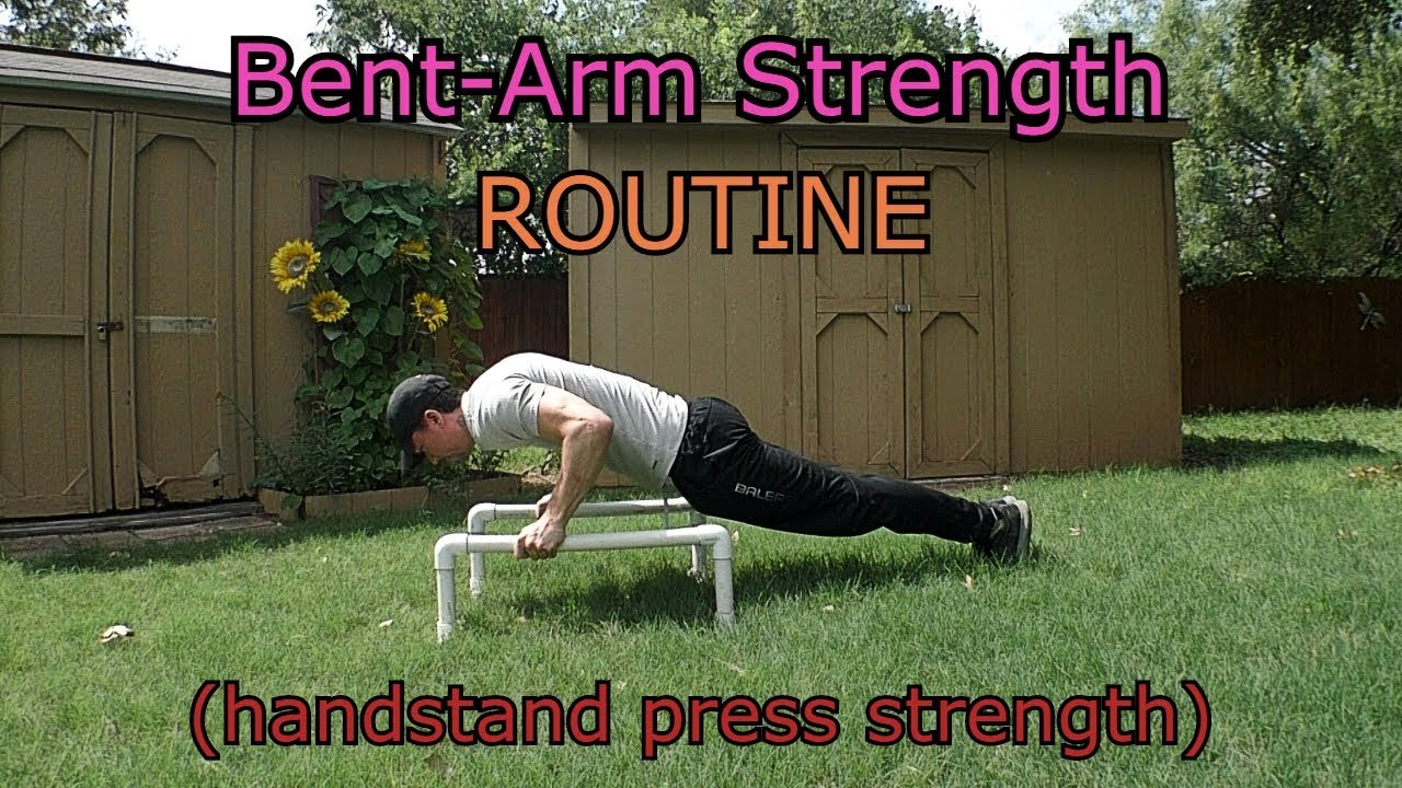 Bent-Arm Strength ROUTINE - Bent-Arm Handstand Press Strength - YouTube
