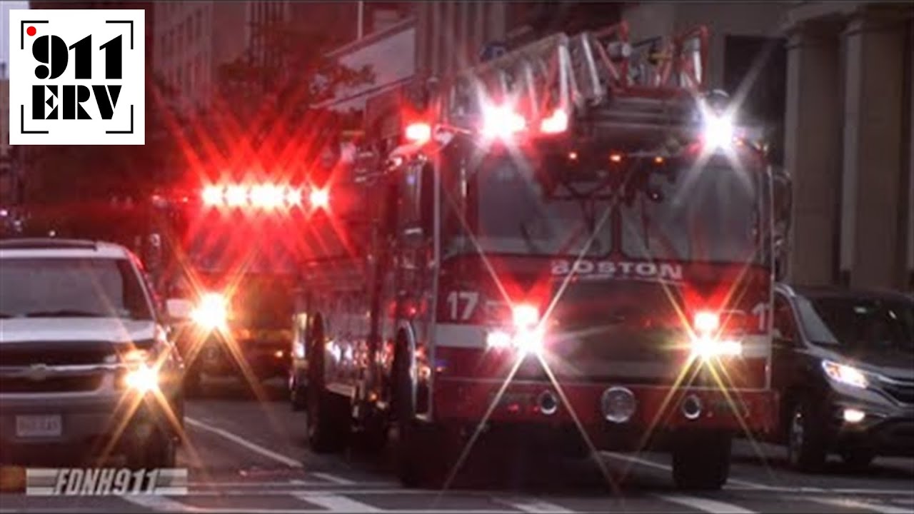 Boston Fire Ladder 17 and Engine 7 Responding - YouTube
