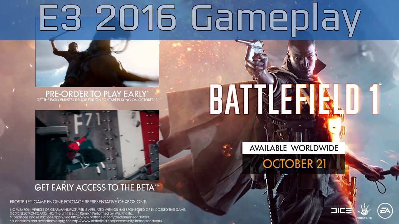 Battlefield 1 - E3 2016 Gameplay Trailer [HD 1080P] - YouTube