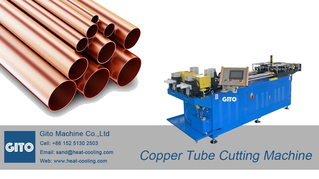 HVAC Copper Tube Straightening And Chipless Cutting Machine - YouTube