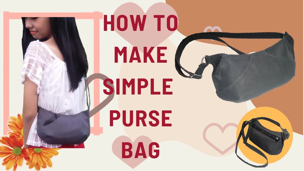 How to make a simple purse/bag - YouTube