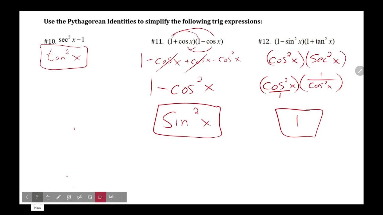 Simplifying Trig Expressions - YouTube