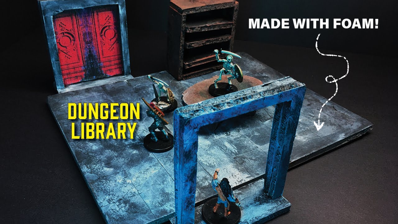 How to make a Dungeon Library Terrain Set 📙🧙💀 | Justonky DIY Terrain ...